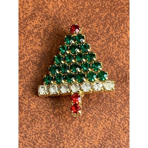 Unbranded | Jewelry | Christmas Tree Brooch Pin Rhinestone | Poshmark